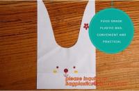 China Biodegradable T Shirt Bags 20x22 Inch 0.012mm Thick HDPE Shopping Bags 100 Count for sale