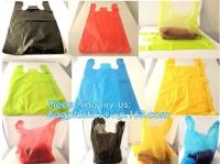 China Biodegradable T-Shirt Shopping Bags 48x52cm 0.05mm Compostable Plastic Carrier Bags for sale