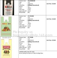 China Custom Biodegradable T-Shirt Shopping Bags 48x52cm 0.05mm Thickness with Fruits Vegetables Design for sale