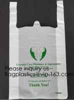 China 100% Biodegradable Compostable T-Shirt Shopping Bags 48x52cm 0.05mm Custom Logo for sale