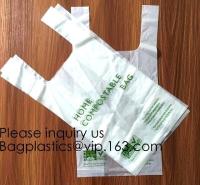 China Biodegradable T-Shirt Shopping Bags 48x52cm 8kg Capacity Compostable PLA PBAT for sale