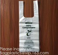China Biodegradable T-Shirt Shopping Bags 48x52cm 8kg Capacity Compostable PLA PBAT for sale