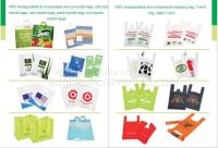 China 100% Biodegradable Cornstarch T-Shirt Shopping Bags 48x52cm 0.05mm Custom Logo for sale