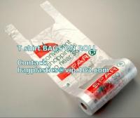 China 100% Biodegradable Compostable T-Shirt Shopping Bags 48x52cm 0.05mm Custom Logo for sale