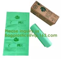 China 100% Biodegradable Compostable Trash Bags 5L-240L PBAT PLA Food Waste Bags for sale