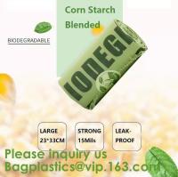 China 100% Biodegradable Compostable Trash Bags 5L-240L PBAT PLA Food Waste Bags for sale
