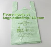 China 100% Biodegradable Compostable T-Shirt Handle Garbage Bags 13 Gallon Heavy Duty Trash Bags for sale