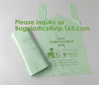 China 100% Biodegradable Compostable T-Shirt Handle Garbage Bags 13 Gallon Heavy Duty Trash Bags for sale
