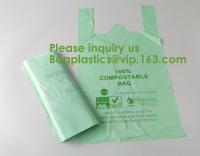 China 100% Biodegradable Compostable T-Shirt Handle Garbage Bags 13 Gallon Heavy Duty Trash Bags for sale