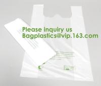 China EN13432 Home Compost Certified 100% Biodegradable Compostable Plastic T-Shirt Vest Bag for Shopping 48x52cm for sale