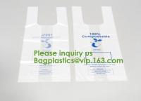 China 100% Biodegradable Compostable PLA T-Shirt Shopping Bags 48x52cm Custom Printed for sale