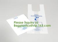 China 100% Biodegradable Compostable PLA T-Shirt Shopping Bags 48x52cm Custom Printed for sale