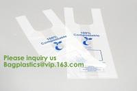 China 100% Biodegradable Compostable PLA T-Shirt Shopping Bags 48x52cm Custom Printed for sale