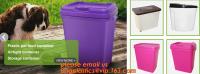 China Plastic Pet Food Storage Container 10L Capacity Airtight Cereal Bucket for sale