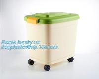 China Airtight Stackable Pet Food Container 10L 6kg Capacity PP Plastic Dog Food Storage Bin for sale