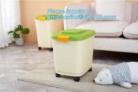 China PP Plastic Pet Food Storage Container 20kg 53L Airtight Eco Friendly with Lid for sale