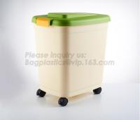 China Eco-Friendly Plastic Pet Food Storage Container 53L with Airtight Lid and Scoop for Dog Treats for sale