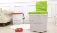China Eco-Friendly Plastic Pet Food Storage Container 53L with Airtight Lid and Scoop for Dog Treats for sale