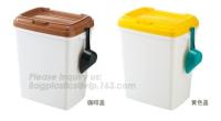 China BPA Free Pet Food Storage Container with Wheels 53 Liter 20kg Capacity Plastic Airtight Bin for sale