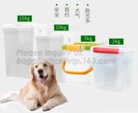 China BPA Free Pet Food Storage Container with Wheels 53 Liter 20kg Capacity Plastic Airtight Bin for sale