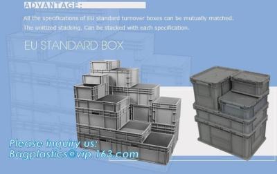 China Euro Standard PP Plastic Logistics Box 53L 2.2kg Heavy Duty Stackable Turnover Crate for sale