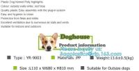 China Waterproof Plastic Outdoor Dog House Kennel for Large Dogs 53L 2.2kg Durable Pet Shelter for sale