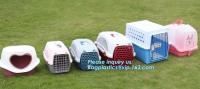 China Large Plastic Dog House for Large Breed Dogs Outdoor Pet Cage 53L Capacity for sale