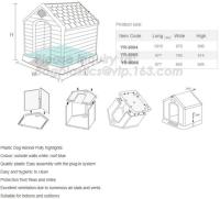 China Large Insulated Plastic Dog House Waterproof Pet Kennel 53 Liter Durable Outdoor Shelter for sale