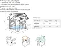 China Large Insulated Plastic Dog House Waterproof Pet Kennel 53 Liter Durable Outdoor Shelter for sale