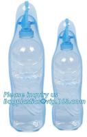China Portable Pet Dog Travel Water Bottle 500ml Food Grade Silicone Outdoor Walking Feeder for sale