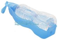China Portable Pet Dog Travel Water Bottle 500ml Food Grade Silicone Outdoor Walking Feeder for sale