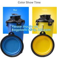 China Collapsible Silicone Dog Bowl 500ml Foldable Portable Pet Water Feeder Food Grade for sale