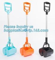 China Foldable ABS Pet Poop Scoop 60cm Long Handle Dog Waste Pickup Tool with Bag for sale