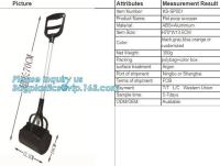 China Foldable ABS Plastic Dog Poop Scoop 60cm Long Handle Pet Waste Clean Up Tool for sale