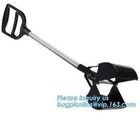 China Foldable ABS Plastic Dog Poop Scoop 60cm Long Handle Pet Waste Clean Up Tool for sale