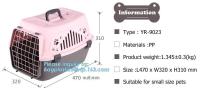 China ABS Plastic Pet Travel Cage 60cm Foldable Dog Cat Carrier Indoor Outdoor for sale