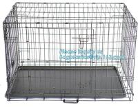 China Commercial Stainless Steel Metal Welded Dog Cage Heavy Duty Outdoor Kennel 60cm for sale