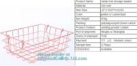 China Metal Wire Under Shelf Storage Basket Space Saving Easy Cabinet Caddy 30x20x15cm for sale