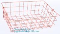 China Metal Wire Under Shelf Storage Basket Space Saving Easy Cabinet Caddy 30x20x15cm for sale