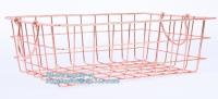 China Metal Wire Under Shelf Storage Basket Space Saving Easy Cabinet Caddy 30x20x15cm for sale