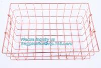 China Metal Wire Under Shelf Storage Basket Space Saving Easy Cabinet Caddy 30x20x15cm for sale