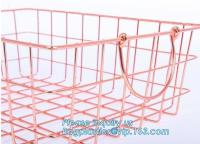 China Metal Wire Under Shelf Storage Basket Space Saving Easy Cabinet Caddy 30x20x15cm for sale