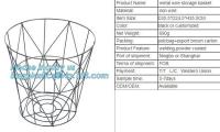 China Customized Wire Diameter Stock Pot Cooking Wire Mesh Metal Storage Basket Industrial 30pcs MOQ for sale