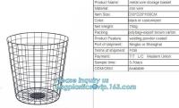 China Wholesale Decorative Metal Wire Storage Basket with Hanging Design for Laundry and Fruit for sale