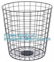 China Wholesale Decorative Metal Wire Storage Basket with Hanging Design for Laundry and Fruit for sale