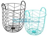 China Rose Gold Metal Wire Fruit Storage Basket with Tempered Glass Top 90cm for sale