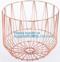 China Heavy Duty Lined Metal Wire Storage Bin with Handles for Office Kitchen Pantry 30pcs MOQ for sale