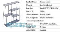 China 3 Tier Wall Mounted Metal Wire Fruit Bin Rack 80x80x45cm Kitchen Bathroom Organizer for sale