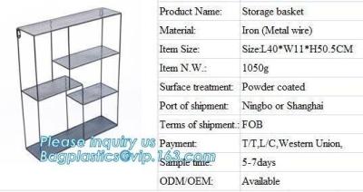 China 3 Tier Wall Mounted Metal Wire Fruit Bin Rack 80x80x45cm Kitchen Bathroom Organizer for sale