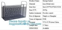 China Metal Wire Magazine File Holder Office Document Storage Shelf Organizer Desk Basket 30pcs MOQ for sale